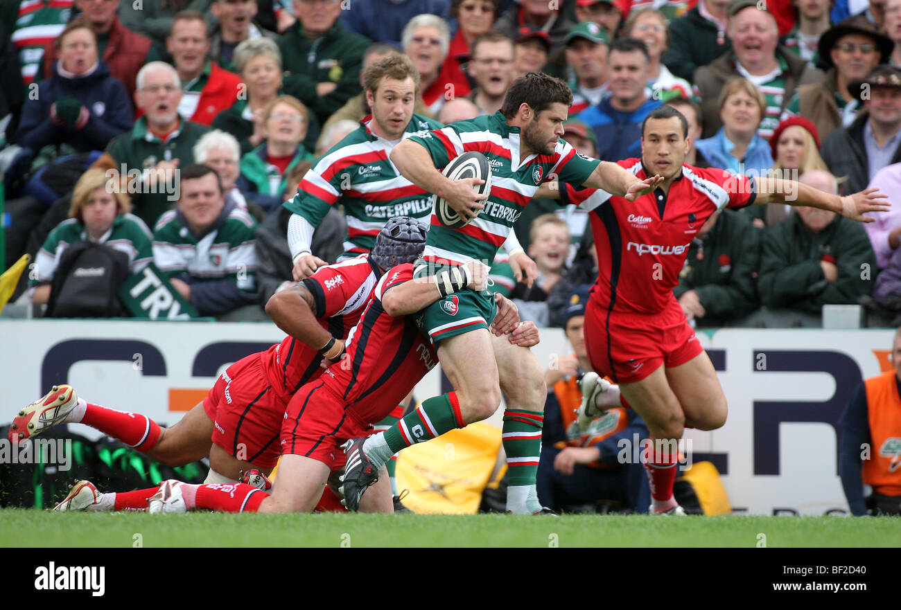 DAN HIPKISS POWERS THROUGH TAC LEICESTER TIGERS V WORCESTER W WELFORD ...
