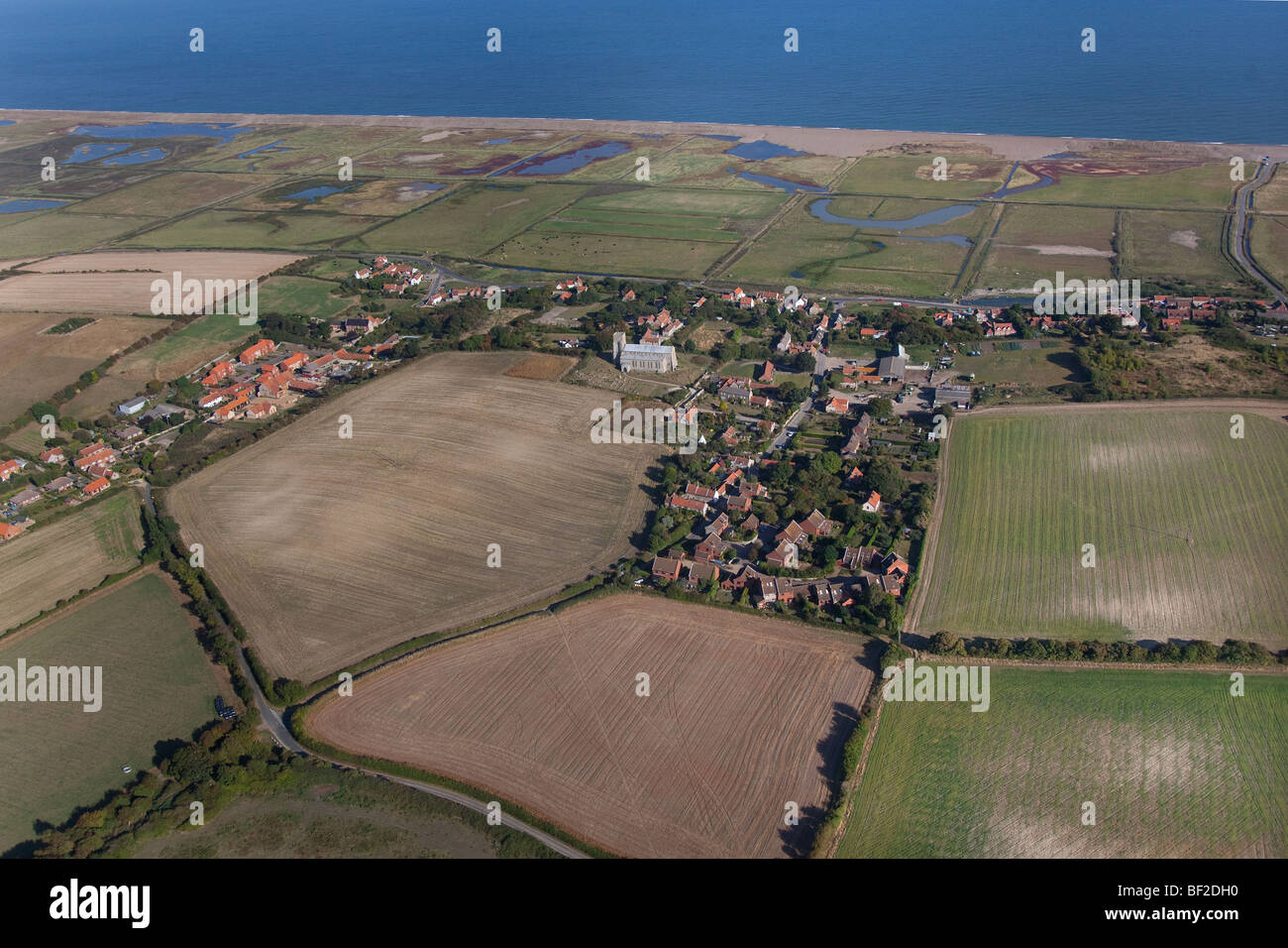 Salthouse aerial view norfolk marshes hi-res stock photography and ...