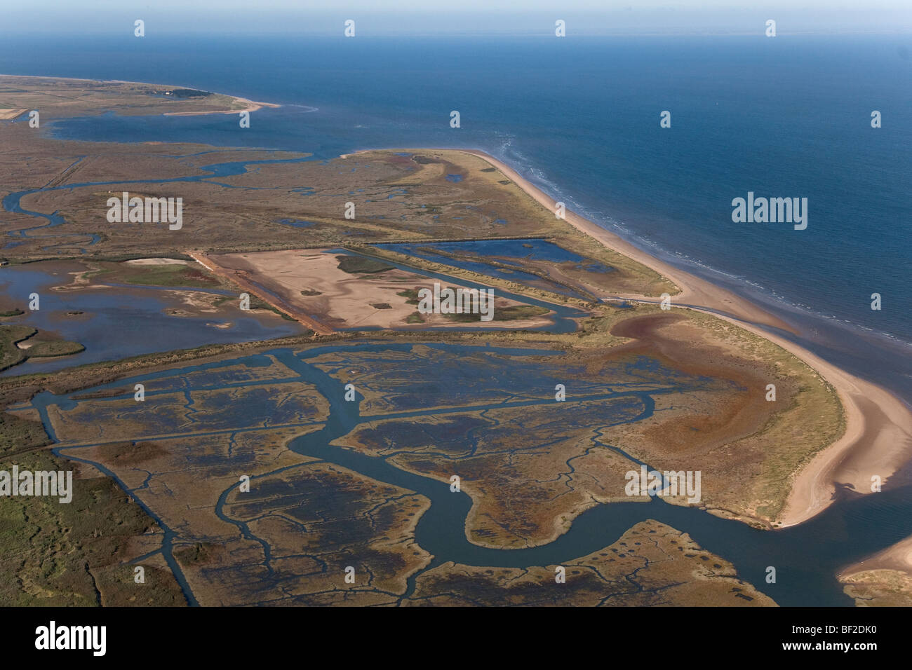 The RSPB Nature reserve and beach at Titchwell Marsh Norfolk Stock ...