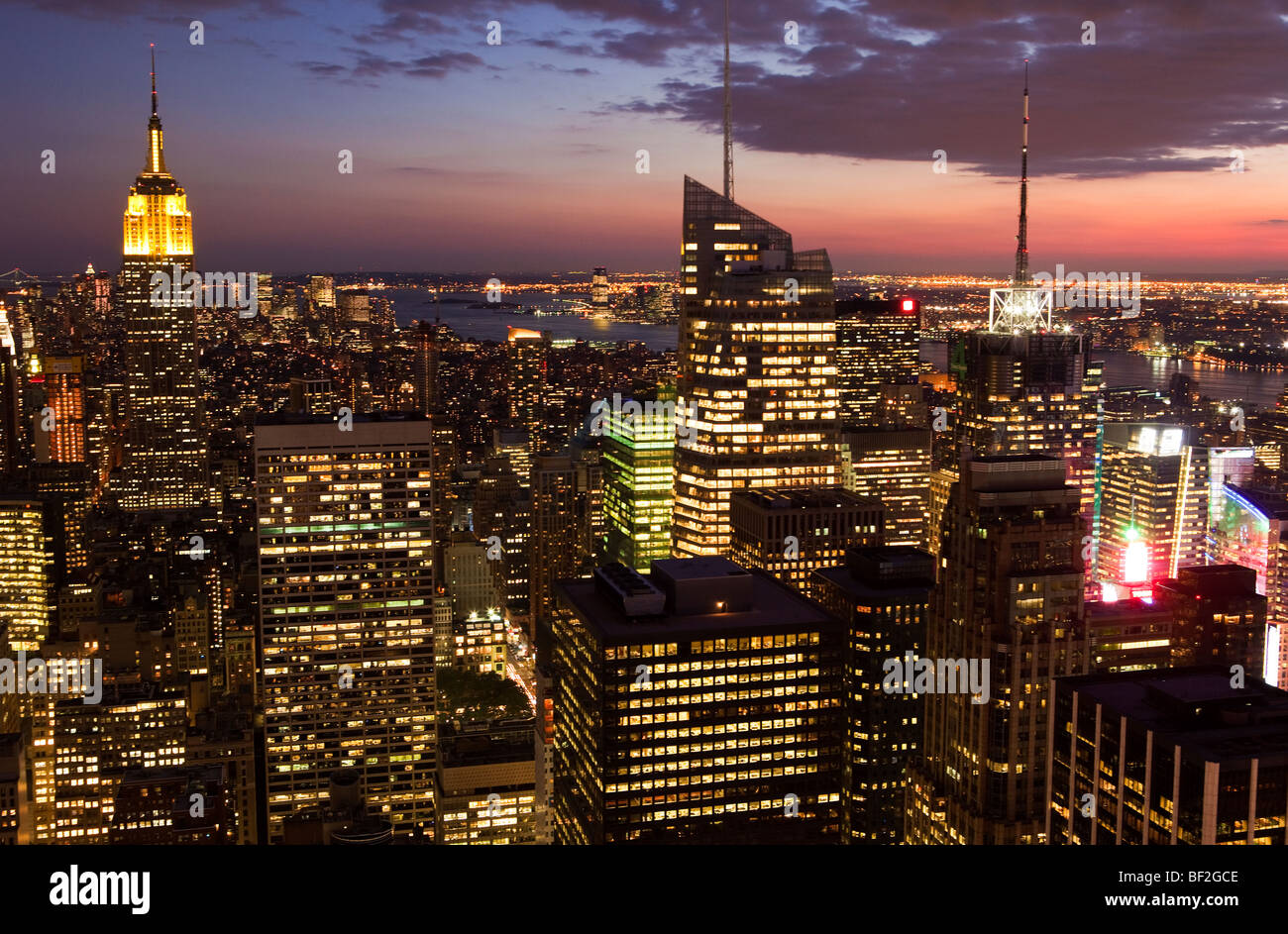 New York City at Dusk Stock Photo - Alamy