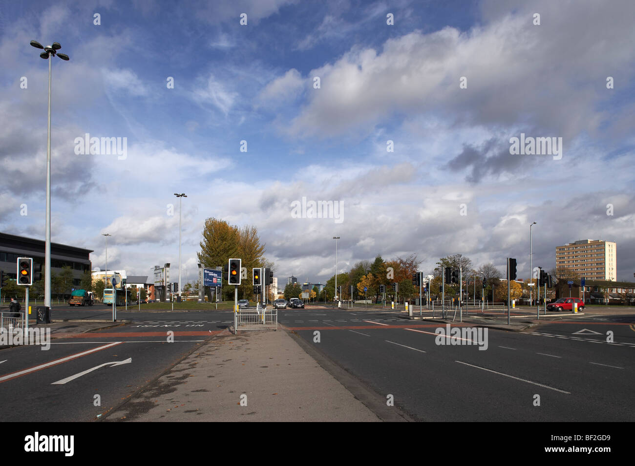 View from Princess Road towards Manchester city centre Stock Photo - Alamy