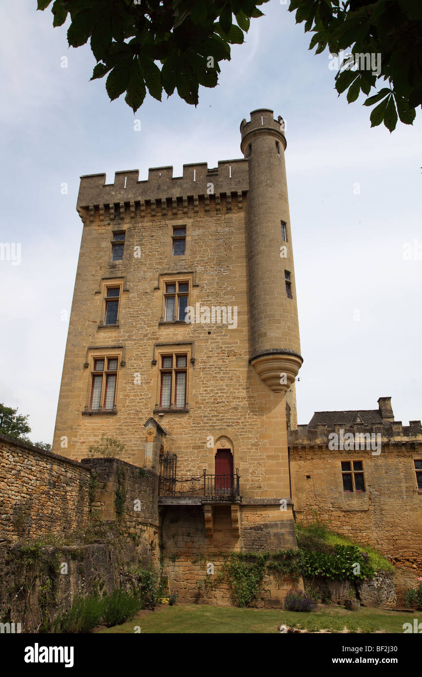 France, Puymartin Castle, massive tower Stock Photo - Alamy