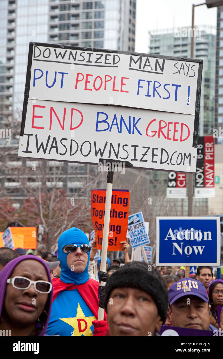 Labor-Community Rally Against Big Banks Stock Photo - Alamy