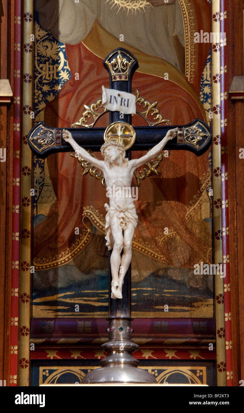 Ornate figure of Christ on the Cross, situated in the Lady Chapel ...