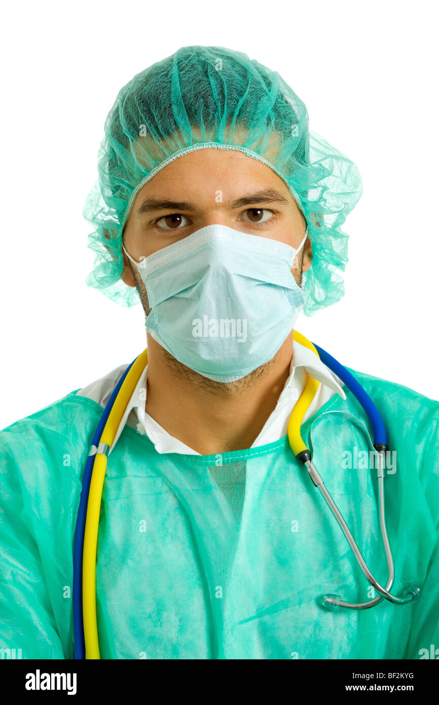 young male doctor, isolated on white background Stock Photo - Alamy