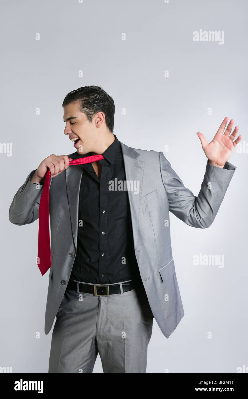 Young business man finished work Cut Out Stock Images & Pictures - Alamy
