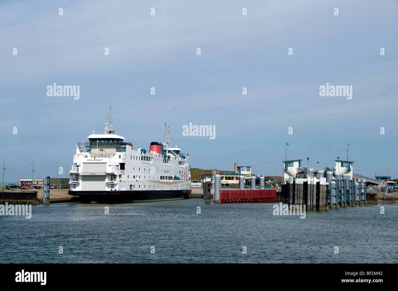Texel Netherlands boat Oudeschild port harbor boat Wadden Sea Waddenzee ...