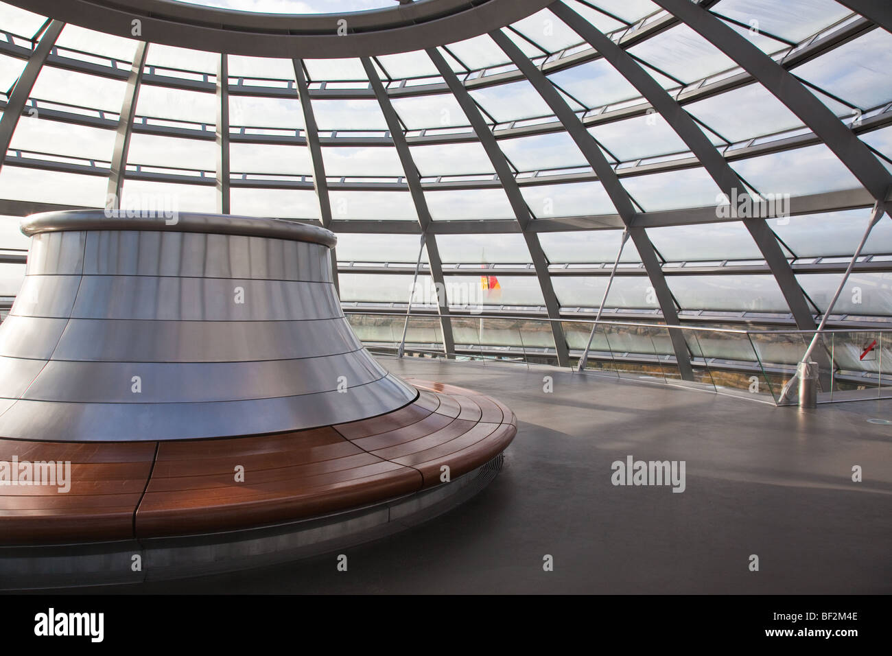The dome of the Bundestag Reichstag building designed by architect ...