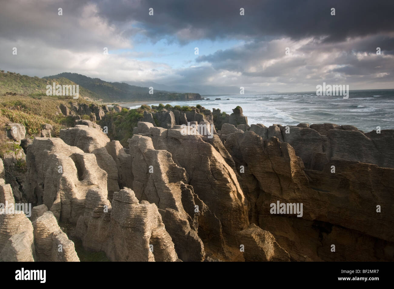Punakaki/Pancake Rocks, South Island, New Zealand Stock Photo - Alamy