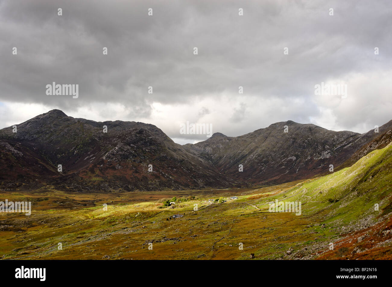 Part of the Twelve Bens mountain range. Connemara. Co Galway. Ireland ...