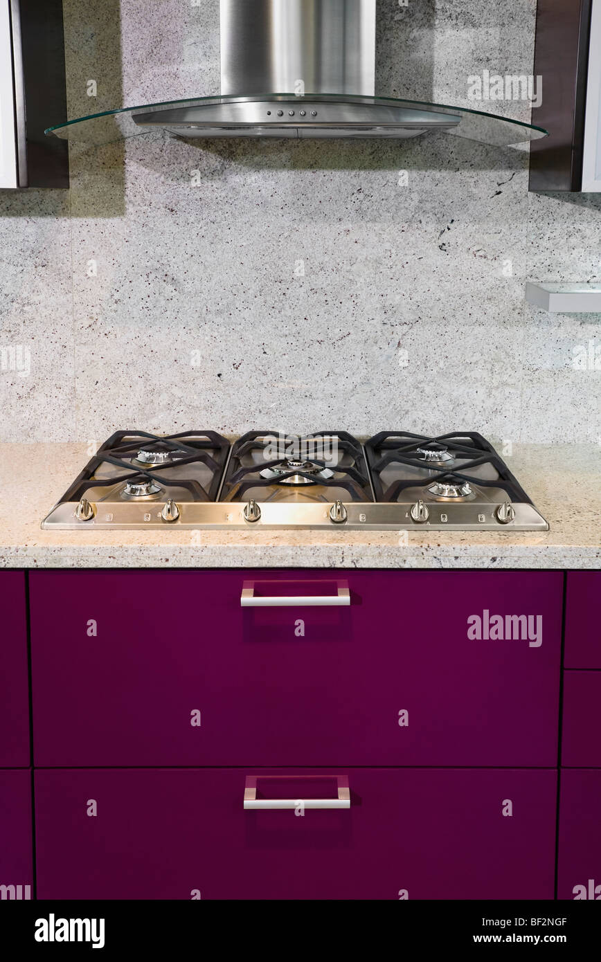 Stove on a kitchen counter Stock Photo - Alamy