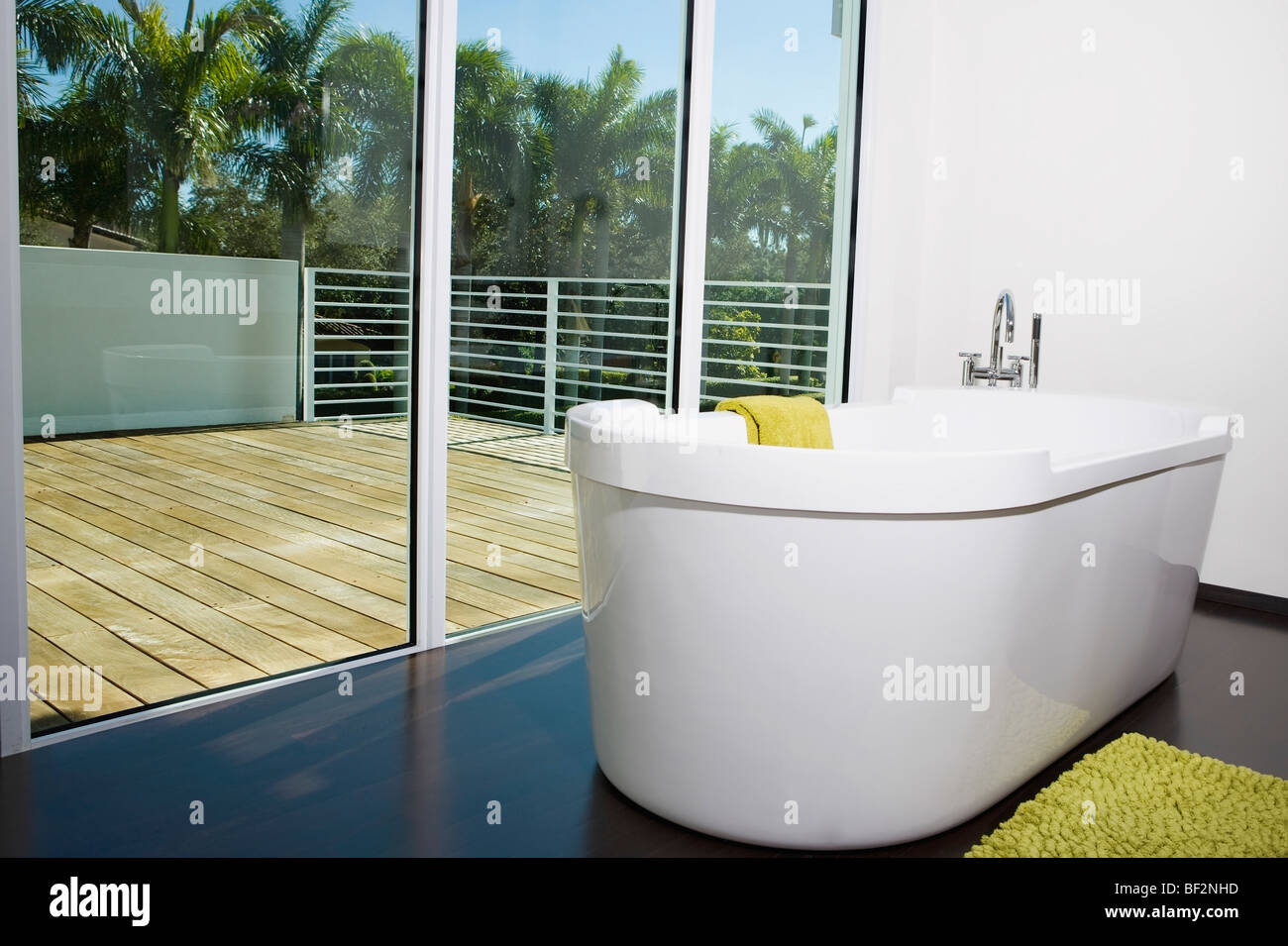 Bathtub in the bathroom Stock Photo - Alamy