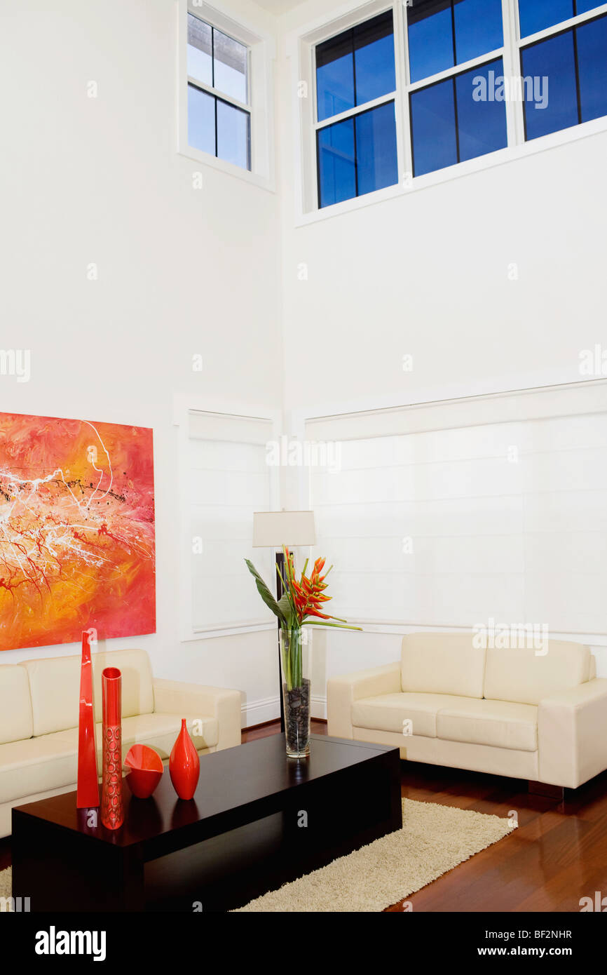 Interiors of a living room Stock Photo - Alamy