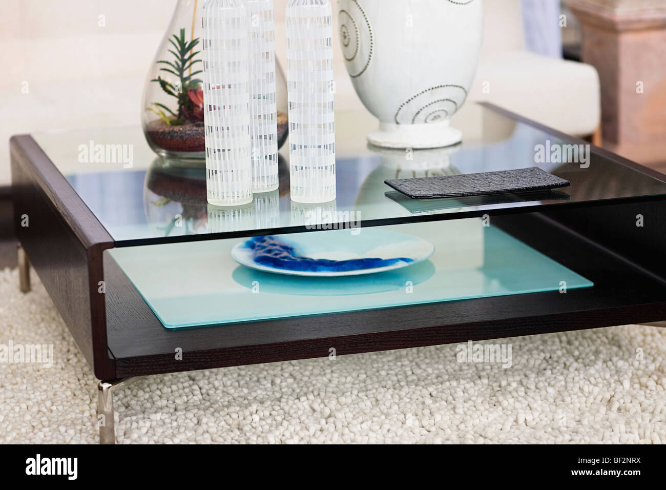 Vases on a table Stock Photo - Alamy