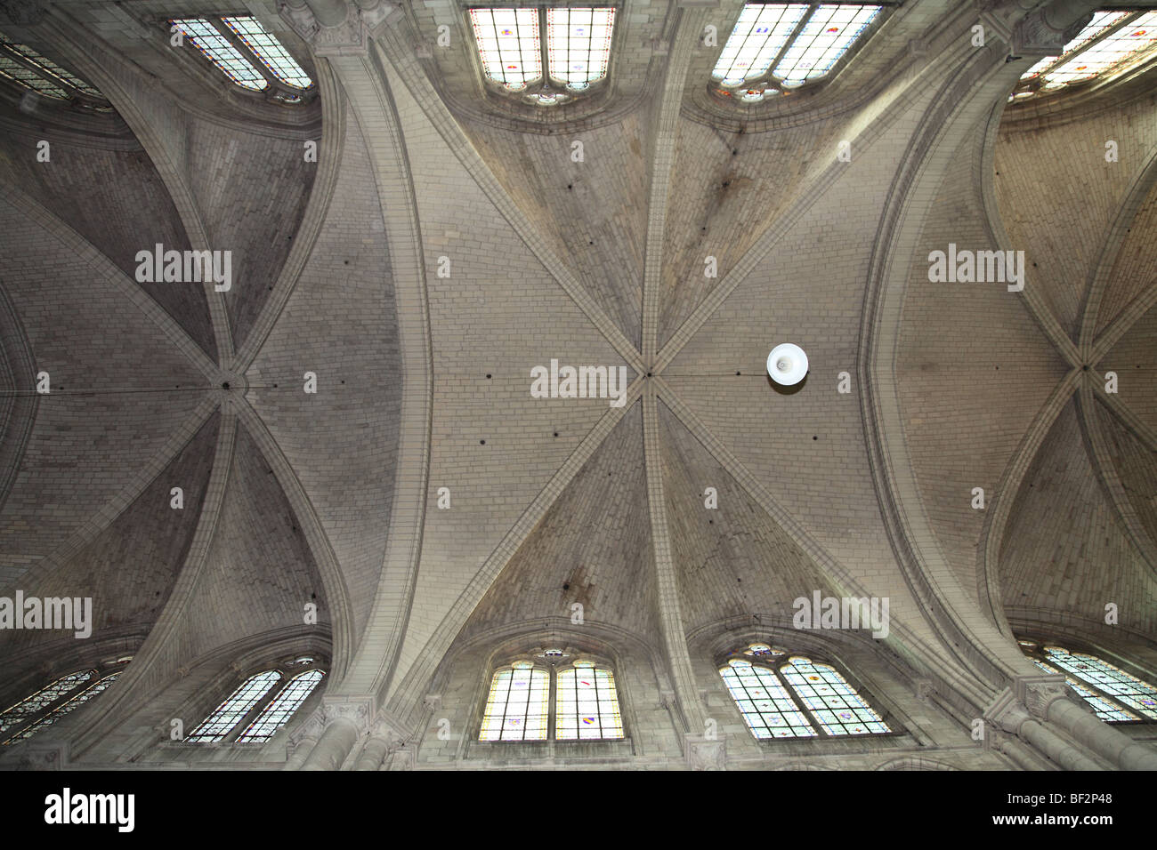 France Sens Cathedral Ceiling Stock Photo - Alamy