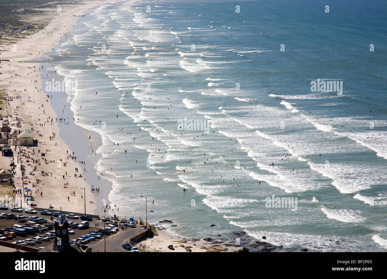 Muizenberg Beach shot from above Stock Photo - Alamy