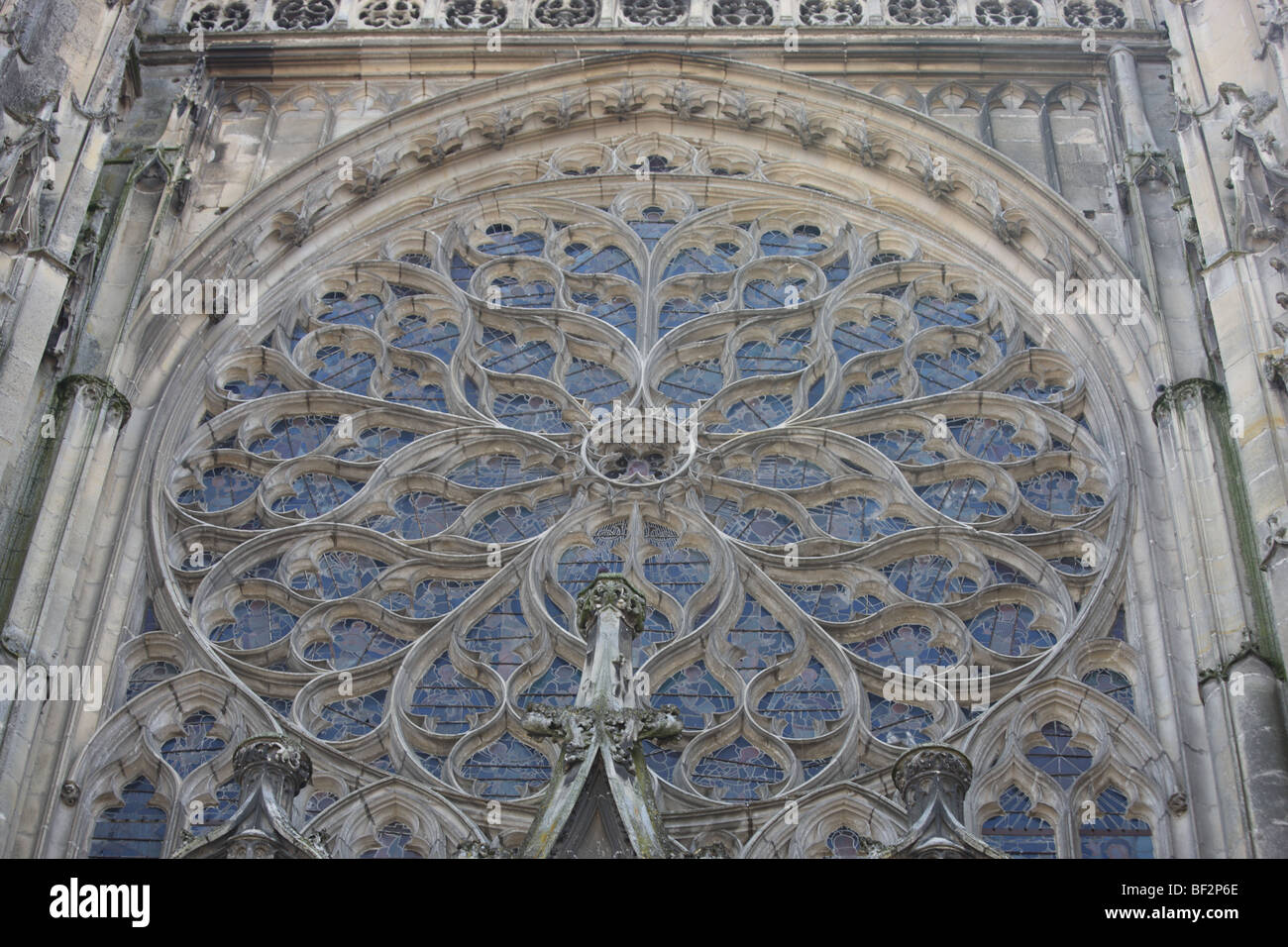France Sens Cathedral Rose Window Stock Photo - Alamy