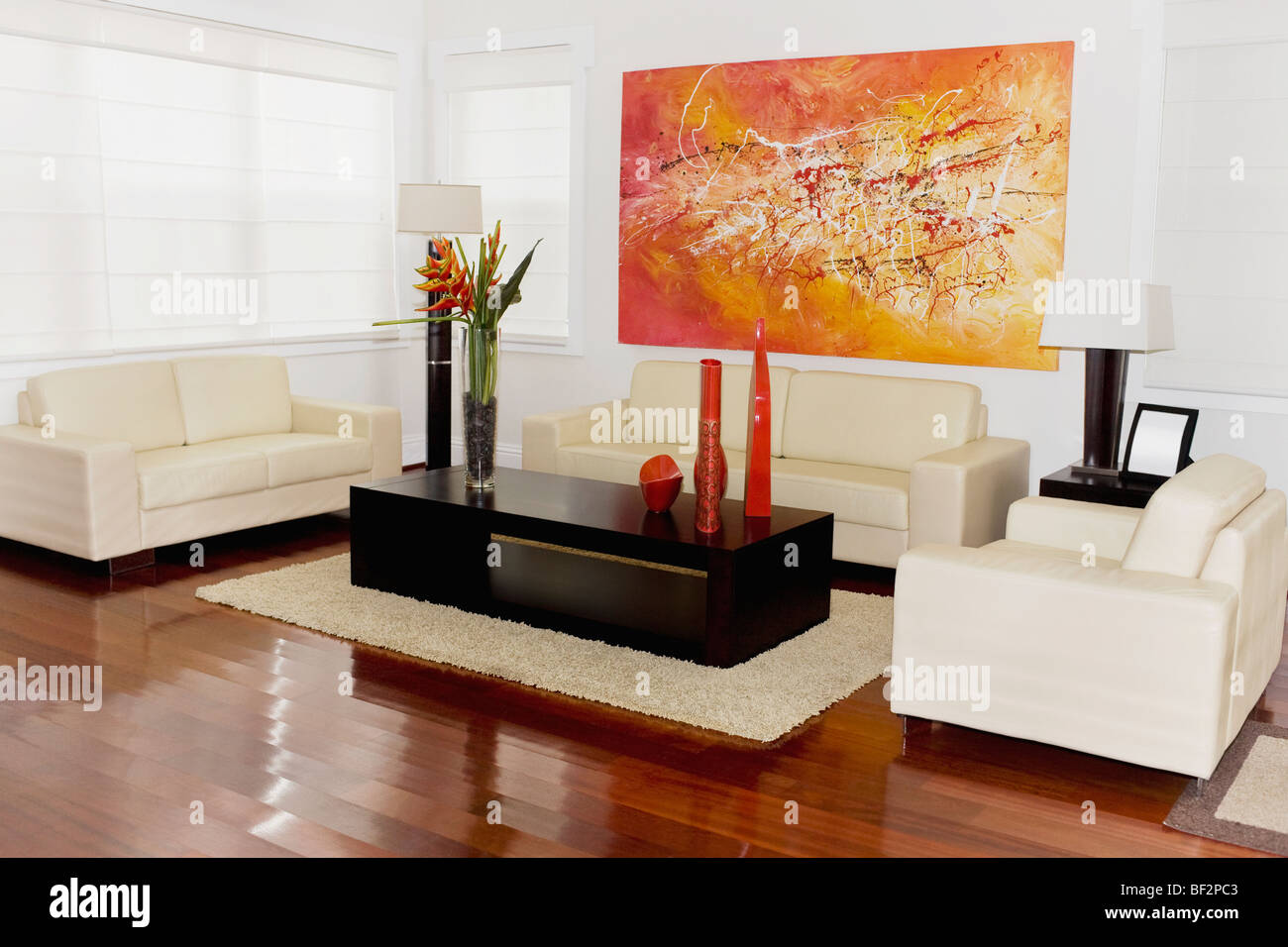 Interiors of a living room Stock Photo - Alamy