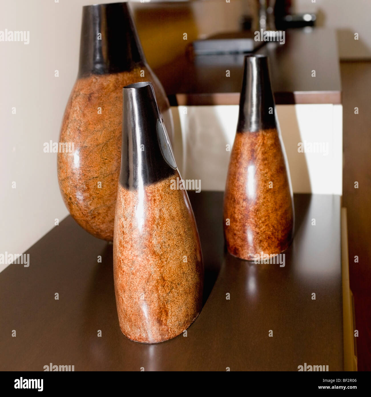 Vases on a sideboard Stock Photo - Alamy