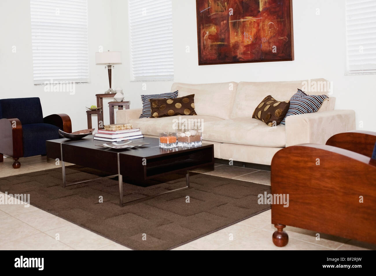 Interiors of a living room Stock Photo - Alamy