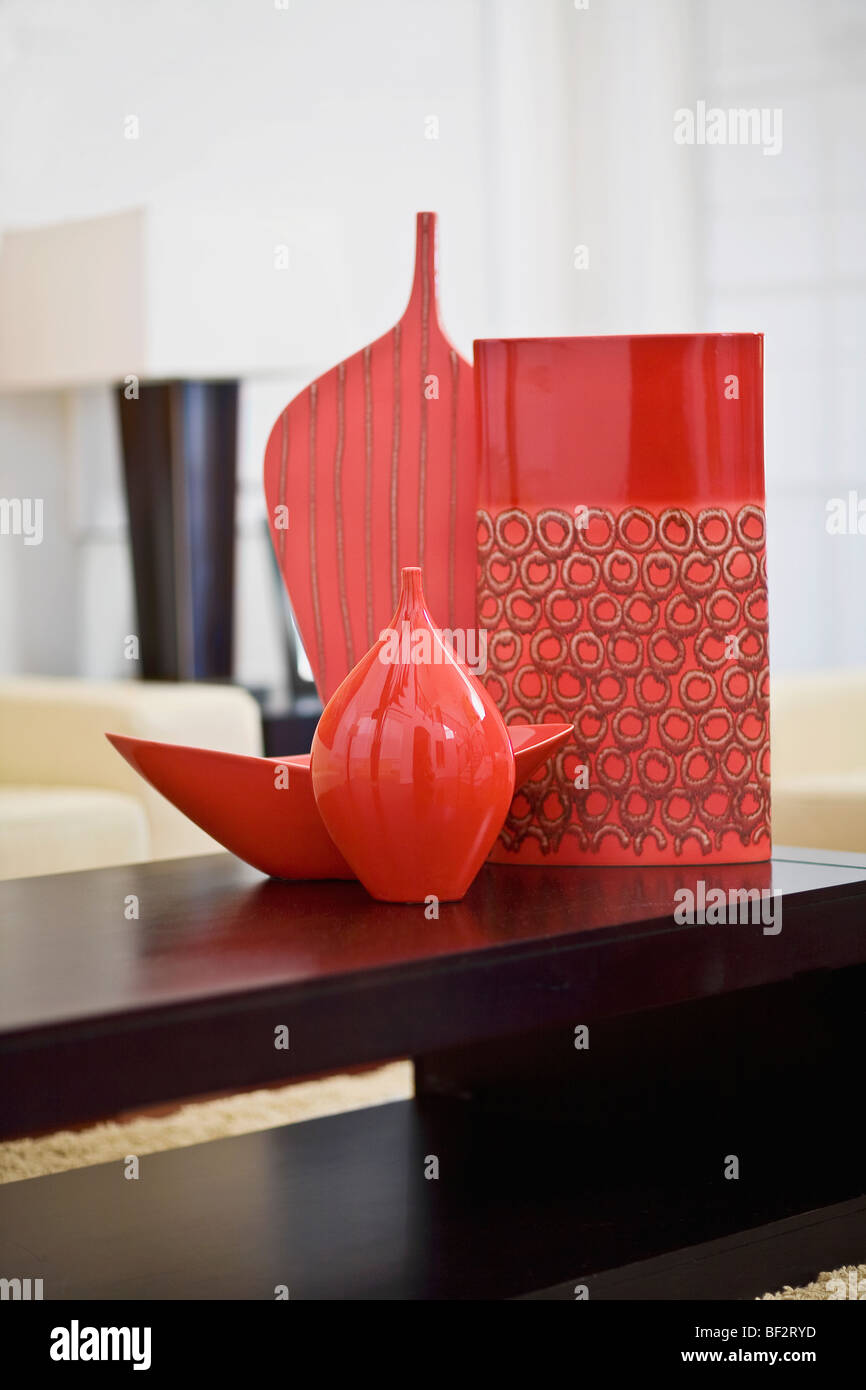 Showpieces on a table Stock Photo - Alamy