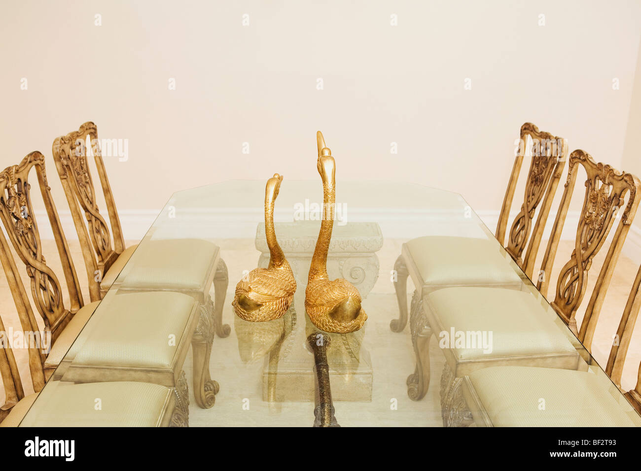 Showpieces on a dining table Stock Photo - Alamy