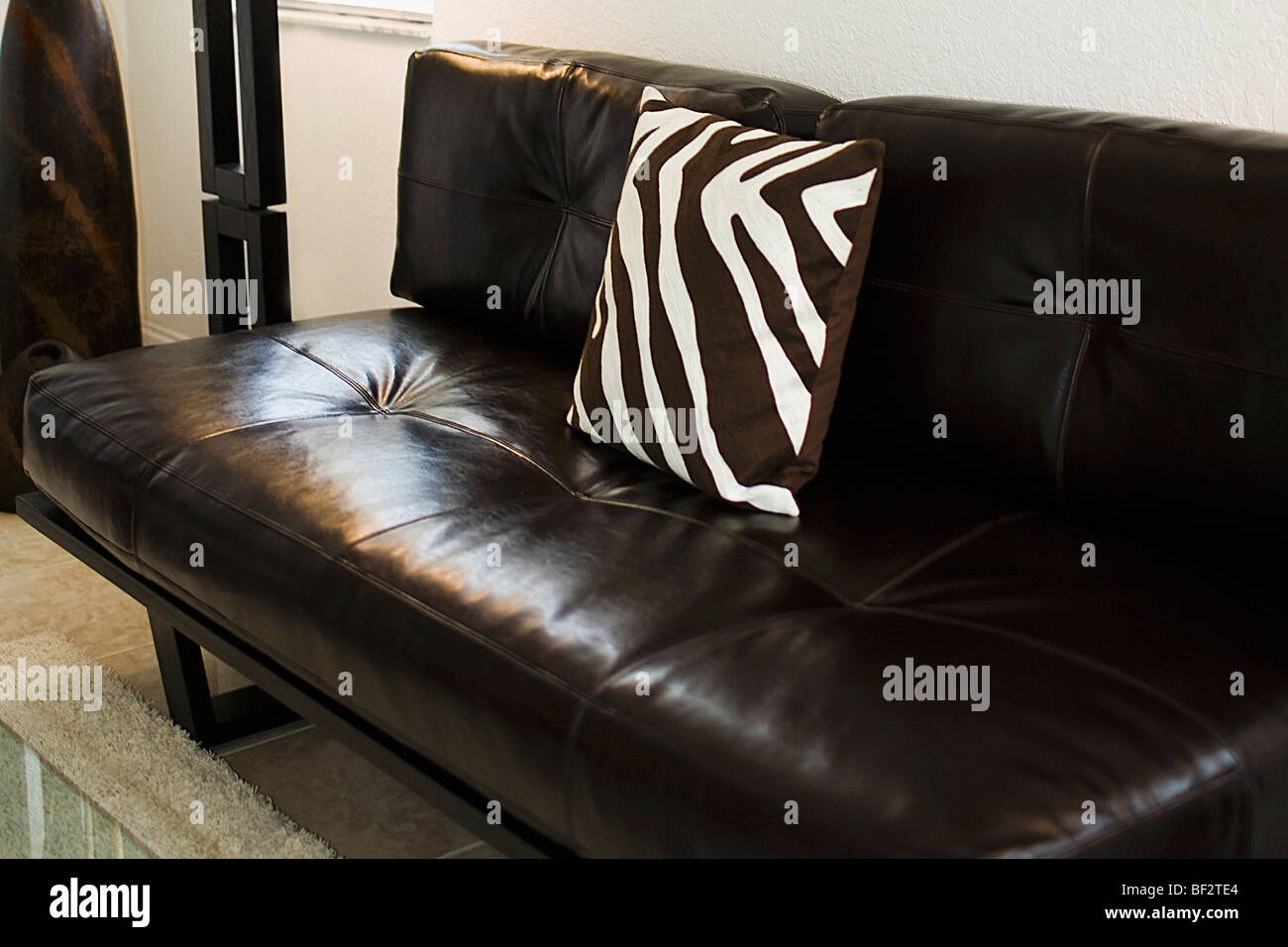 Couch in a living room Stock Photo - Alamy