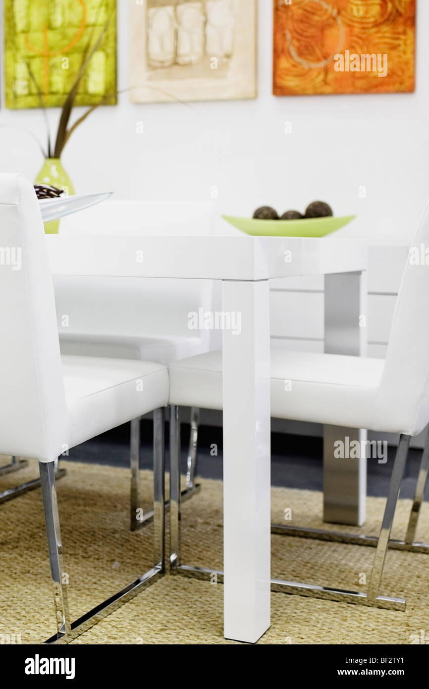 Interiors of a dining room Stock Photo - Alamy