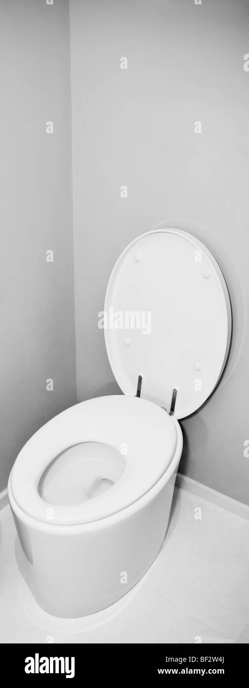 High angle view of a toilet bowl in the bathroom Stock Photo - Alamy