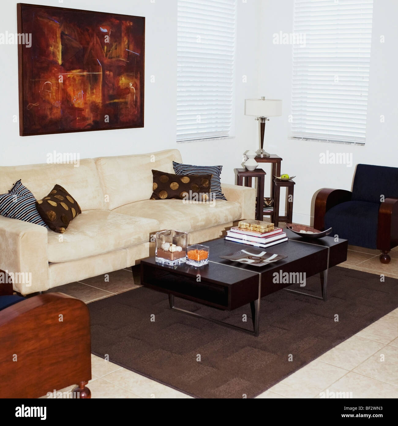 Interiors of a living room Stock Photo - Alamy