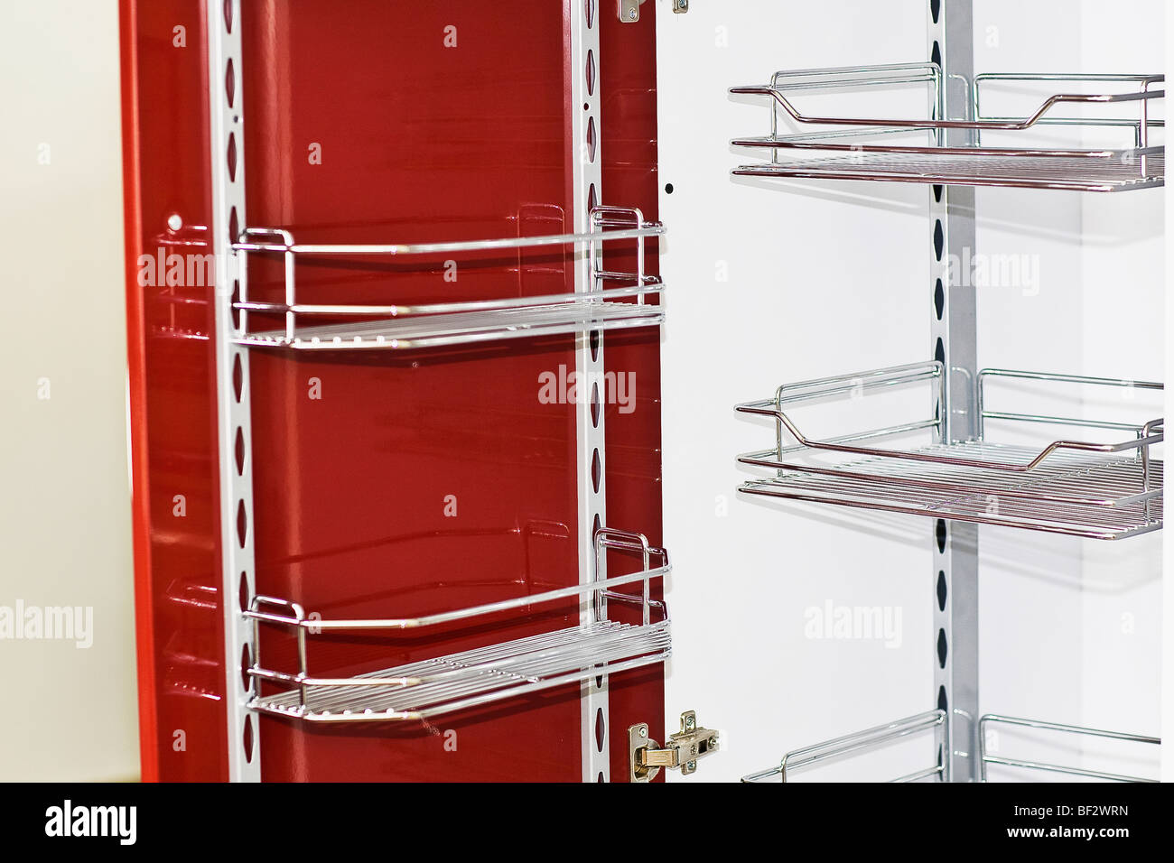Close-up of racks in the kitchen Stock Photo - Alamy