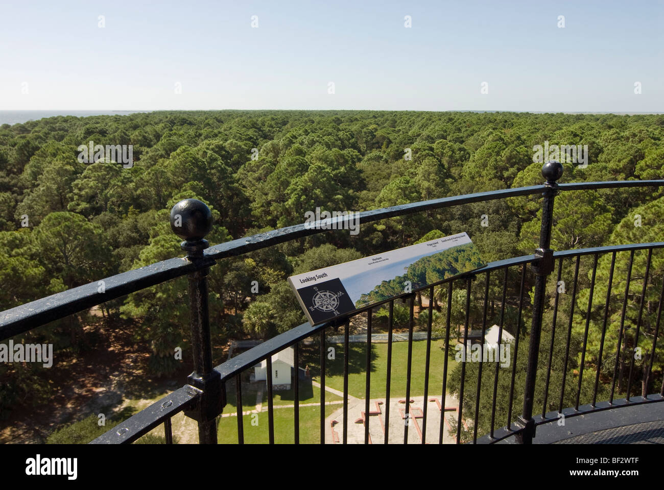 View of Hunting Island from the lighthouse's observation deck, South ...