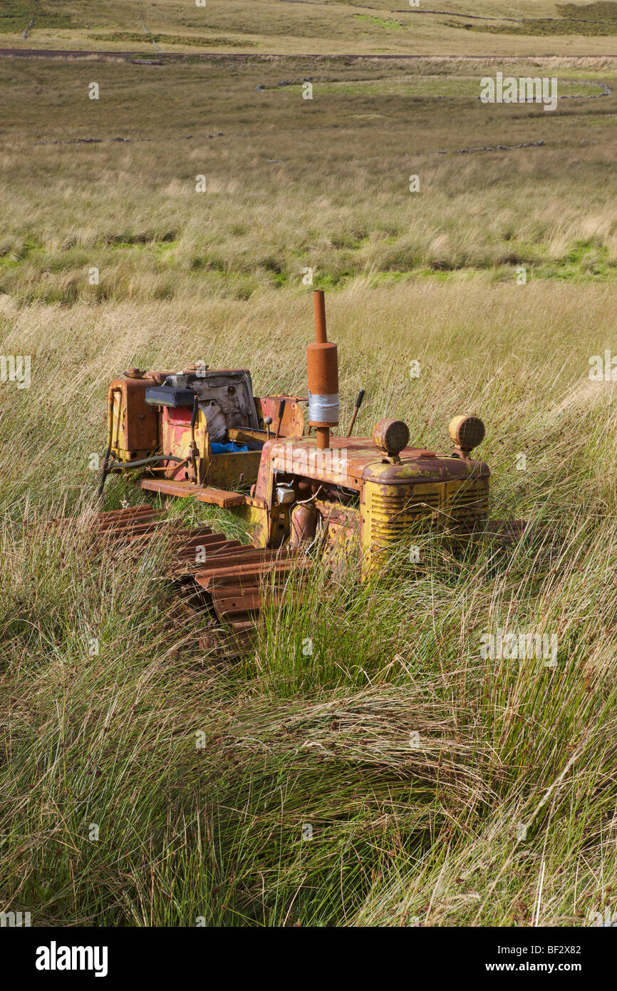 Old tractor at the side of the road, Dumfries & Galloway, Scoltand ...