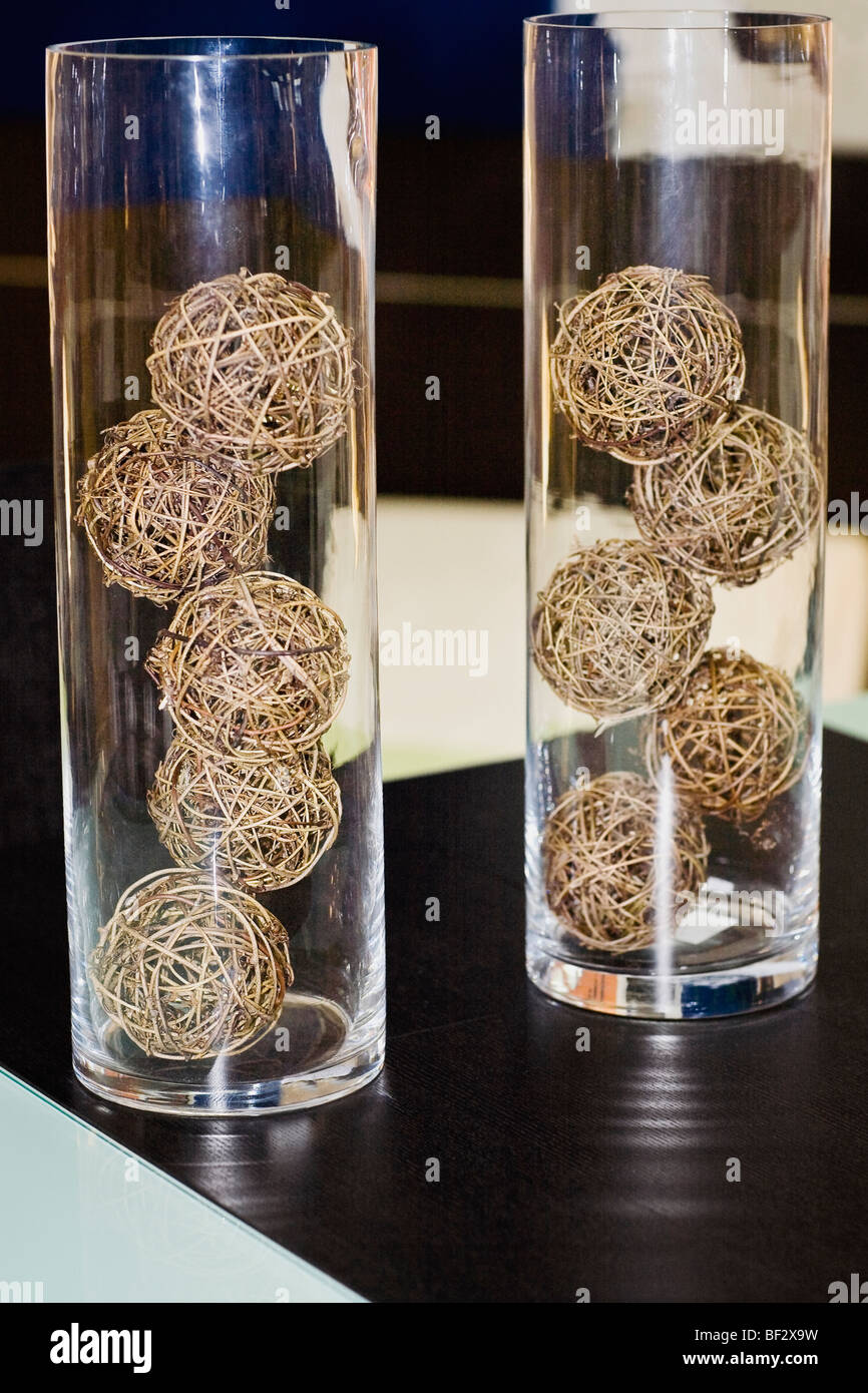 Straw balls in glassware Stock Photo - Alamy