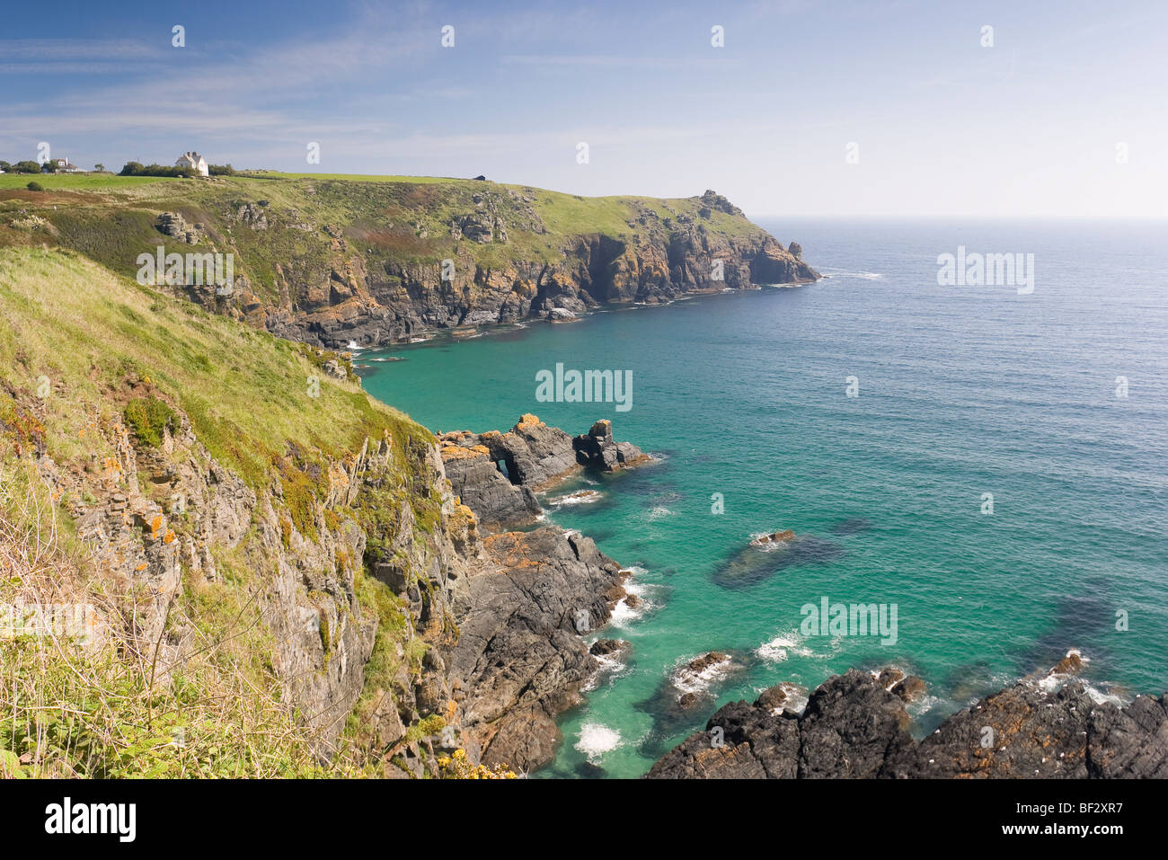 Coast of the Lizard peninsula in Cornwall England Stock Photo - Alamy