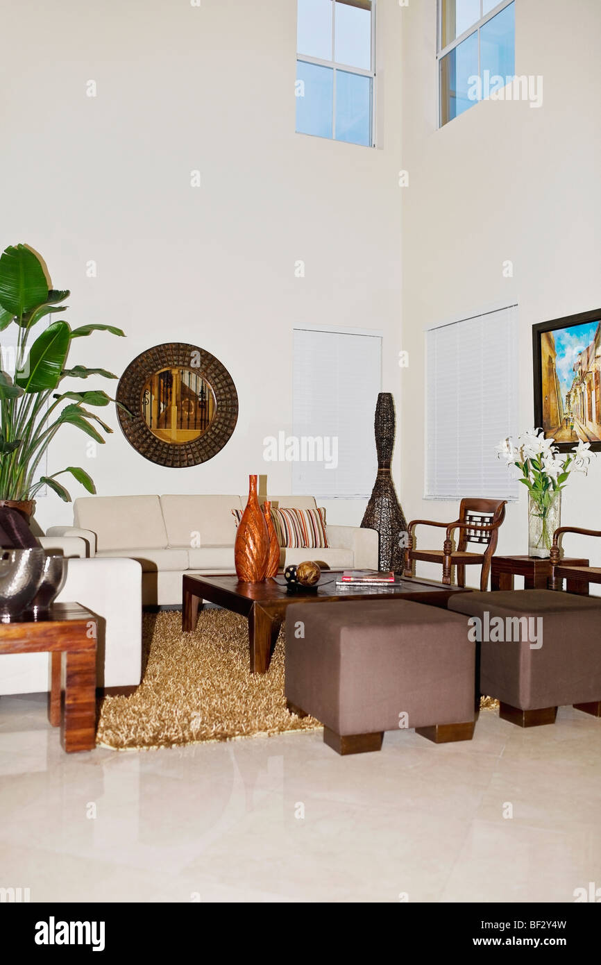 Interiors of a living room Stock Photo - Alamy