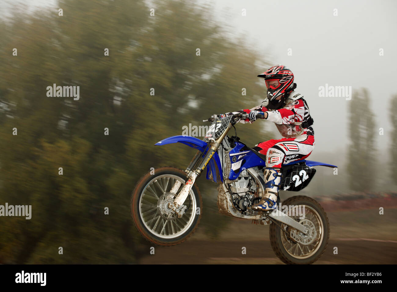 Competition on motorcycle sports among the youngest racers Stock Photo ...