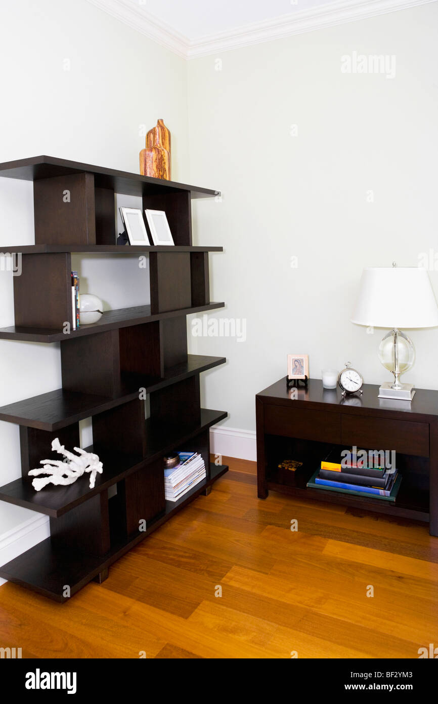 Shelf in a living room Stock Photo - Alamy
