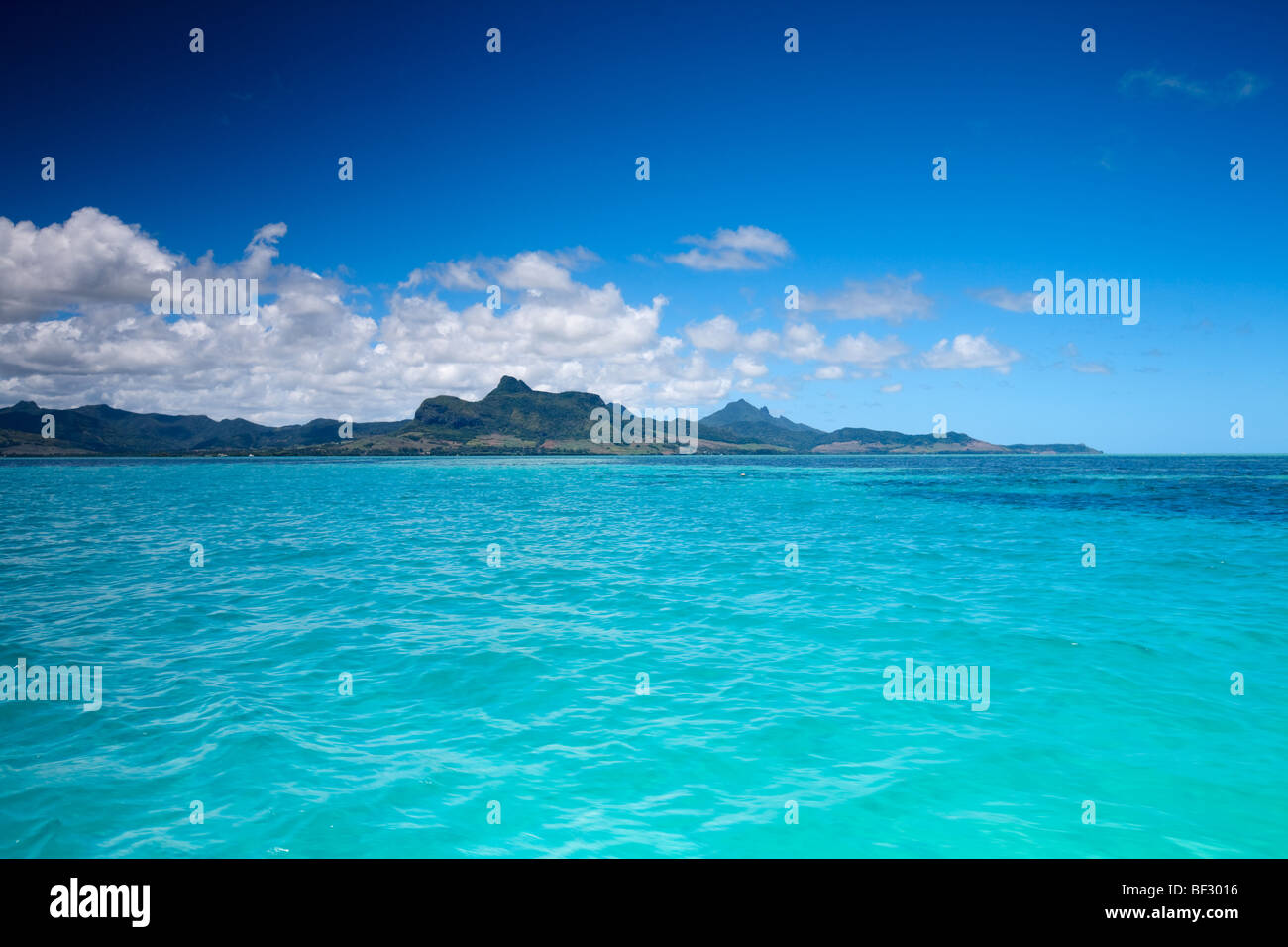 Beautiful landscape of eastern Mauritius from ocean Stock Photo - Alamy