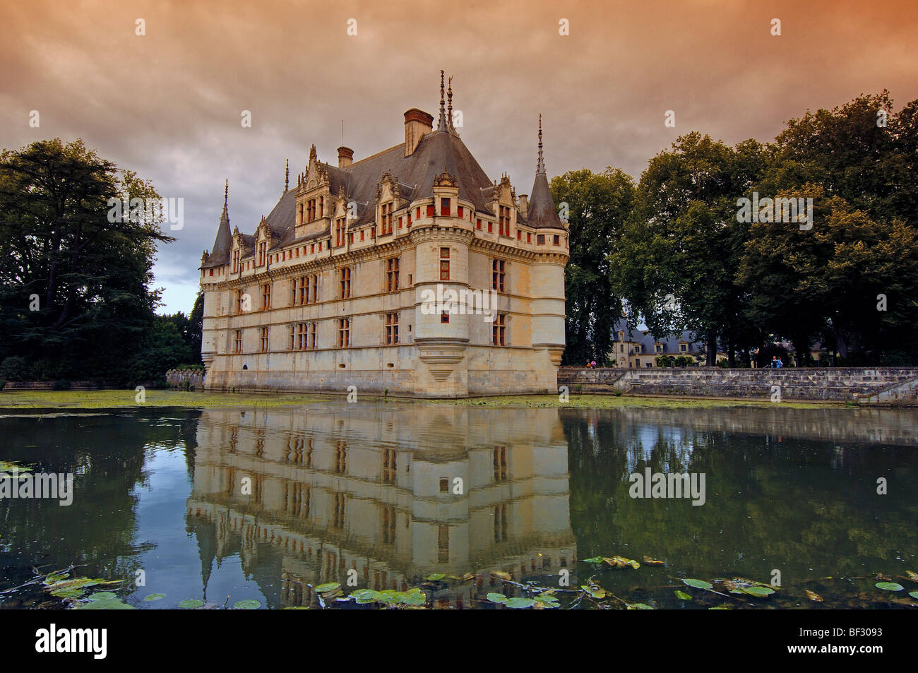 Azay- le- Rideau chateau. Castle of Azay-le-Rideau,built in Renaissance ...
