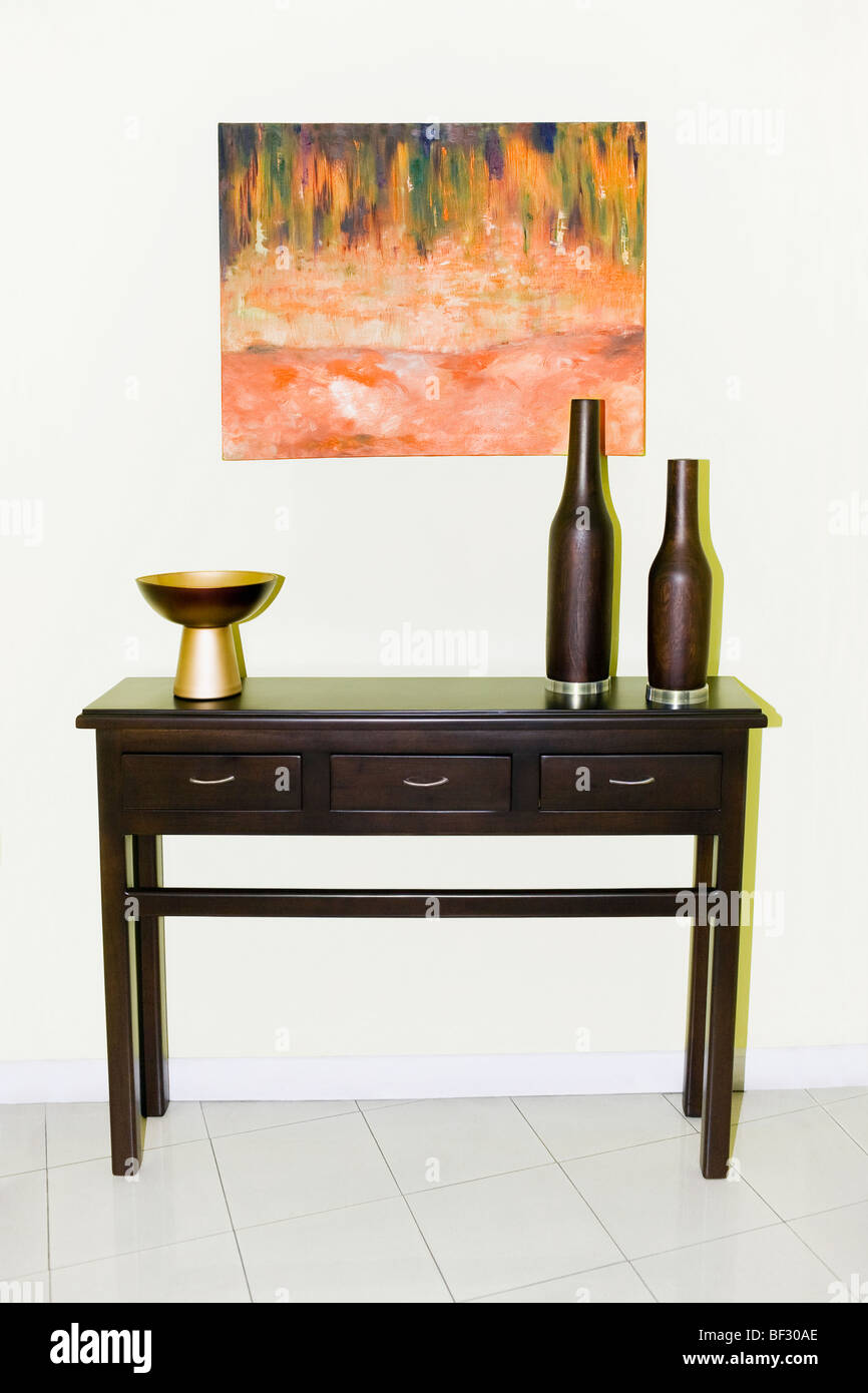 Showpieces on a table Stock Photo - Alamy