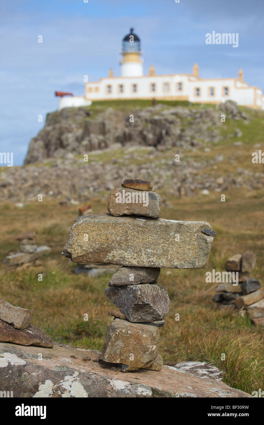 Niest Point Lighthouse, Glendale, Isle of Skye, Scotland Stock Photo ...
