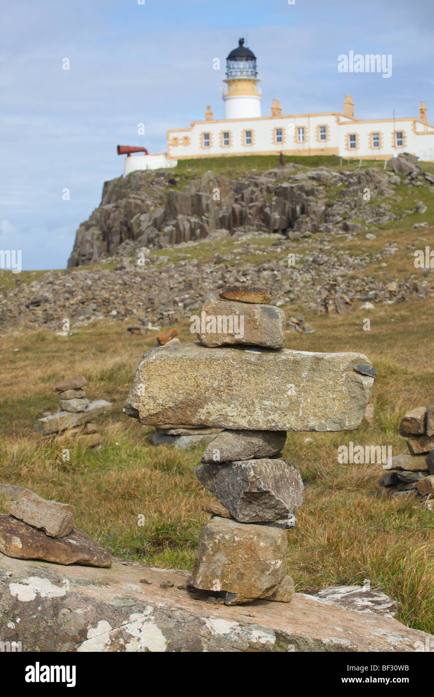 Niest Point Lighthouse, Glendale, Isle of Skye, Scotland Stock Photo ...