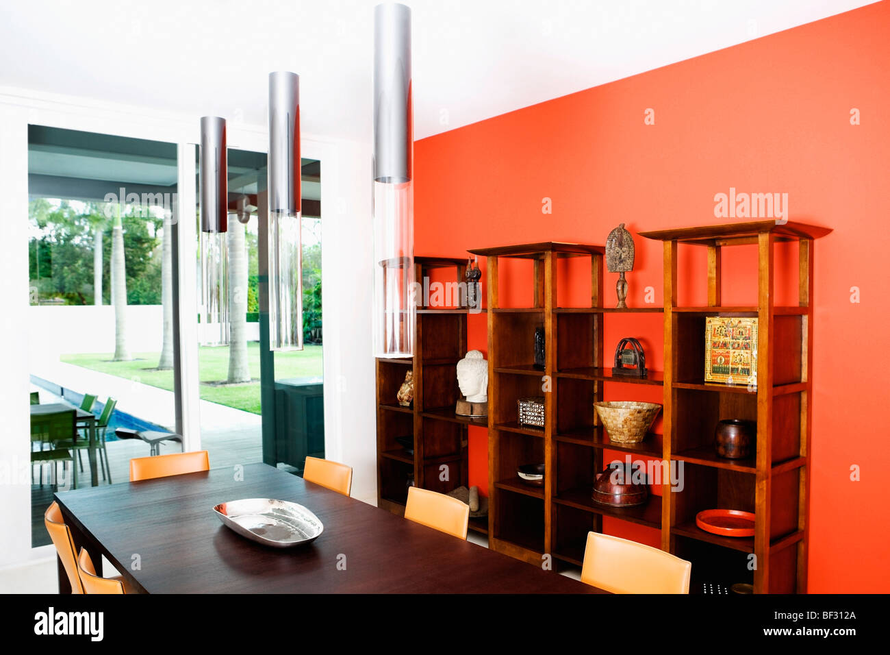 Interiors of a dining room Stock Photo - Alamy