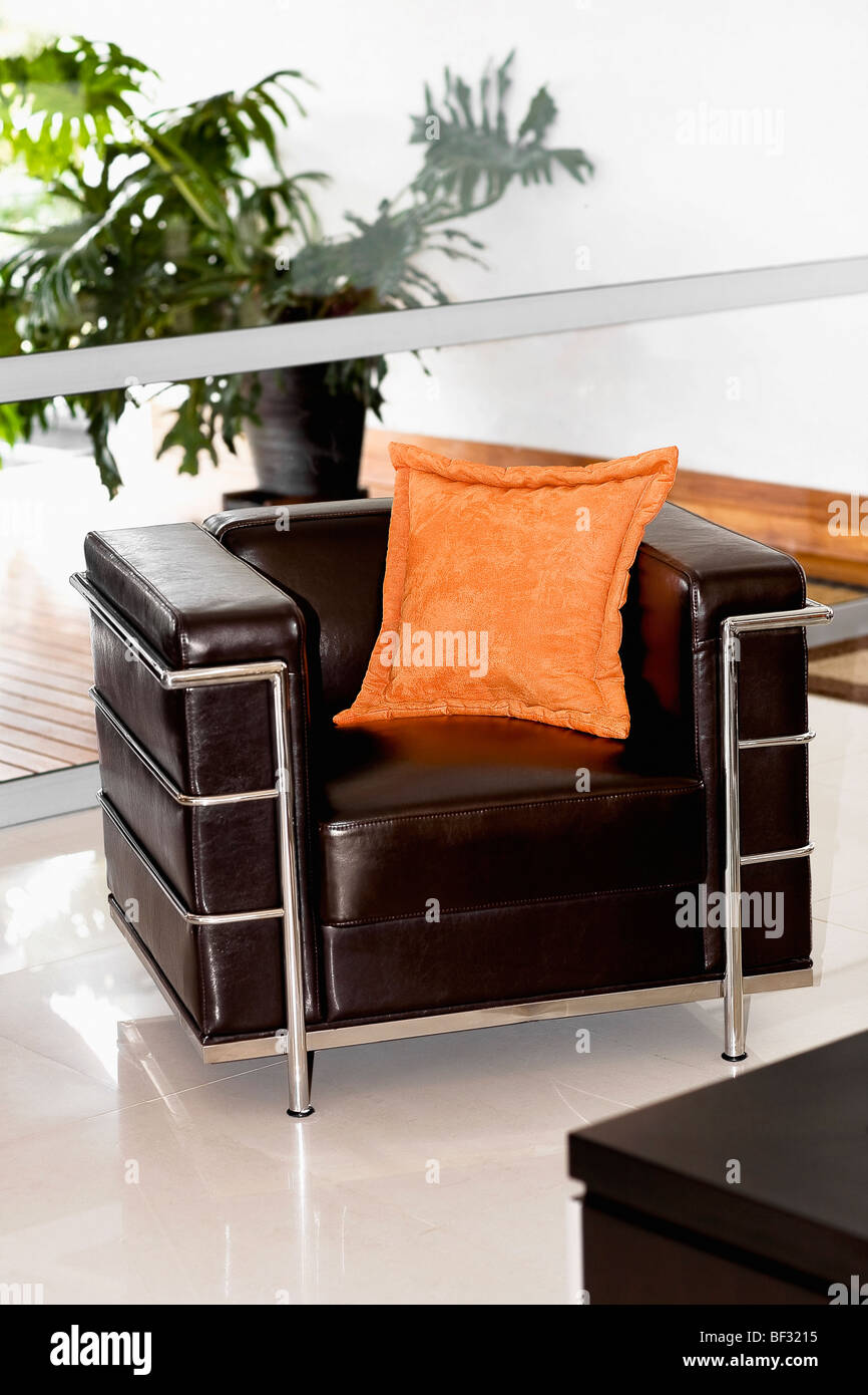 Armchair in a living room Stock Photo - Alamy
