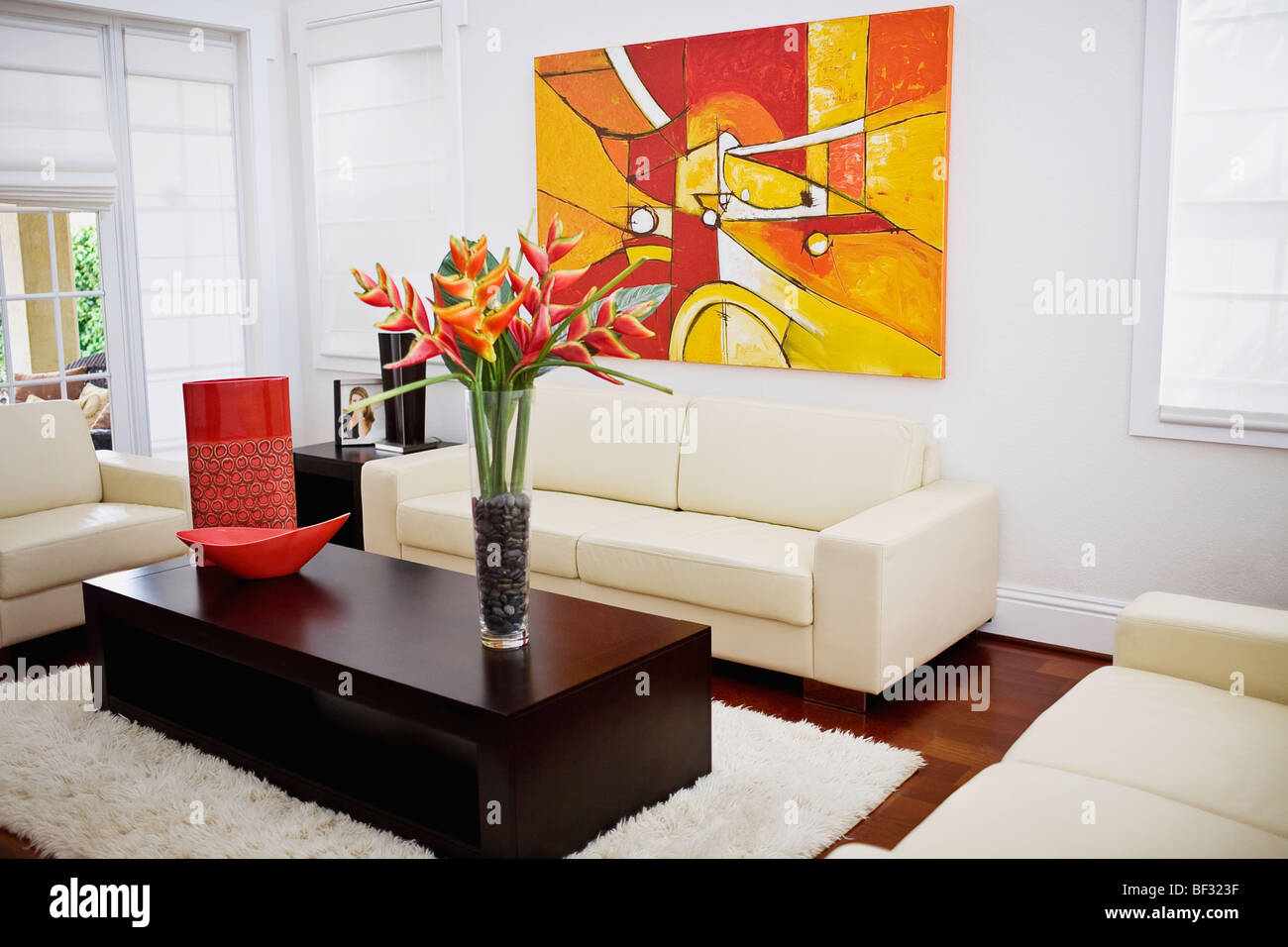 Interiors of a living room Stock Photo - Alamy