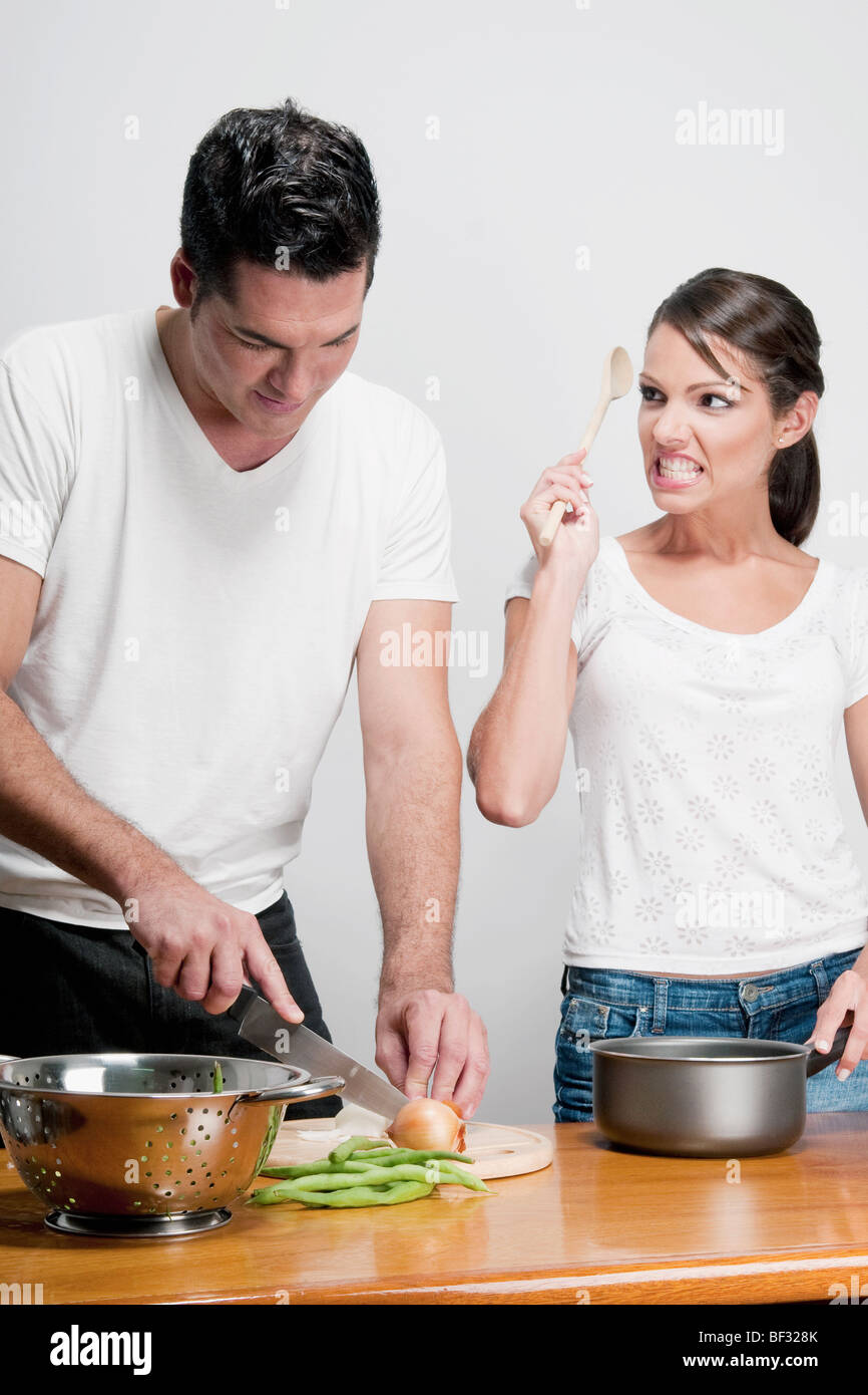 Women only cooking together home hi-res stock photography and images ...