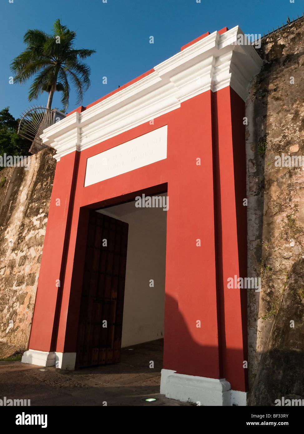 Close Up View of the Old San Juan City Gate, Puerto Rico Stock Photo ...