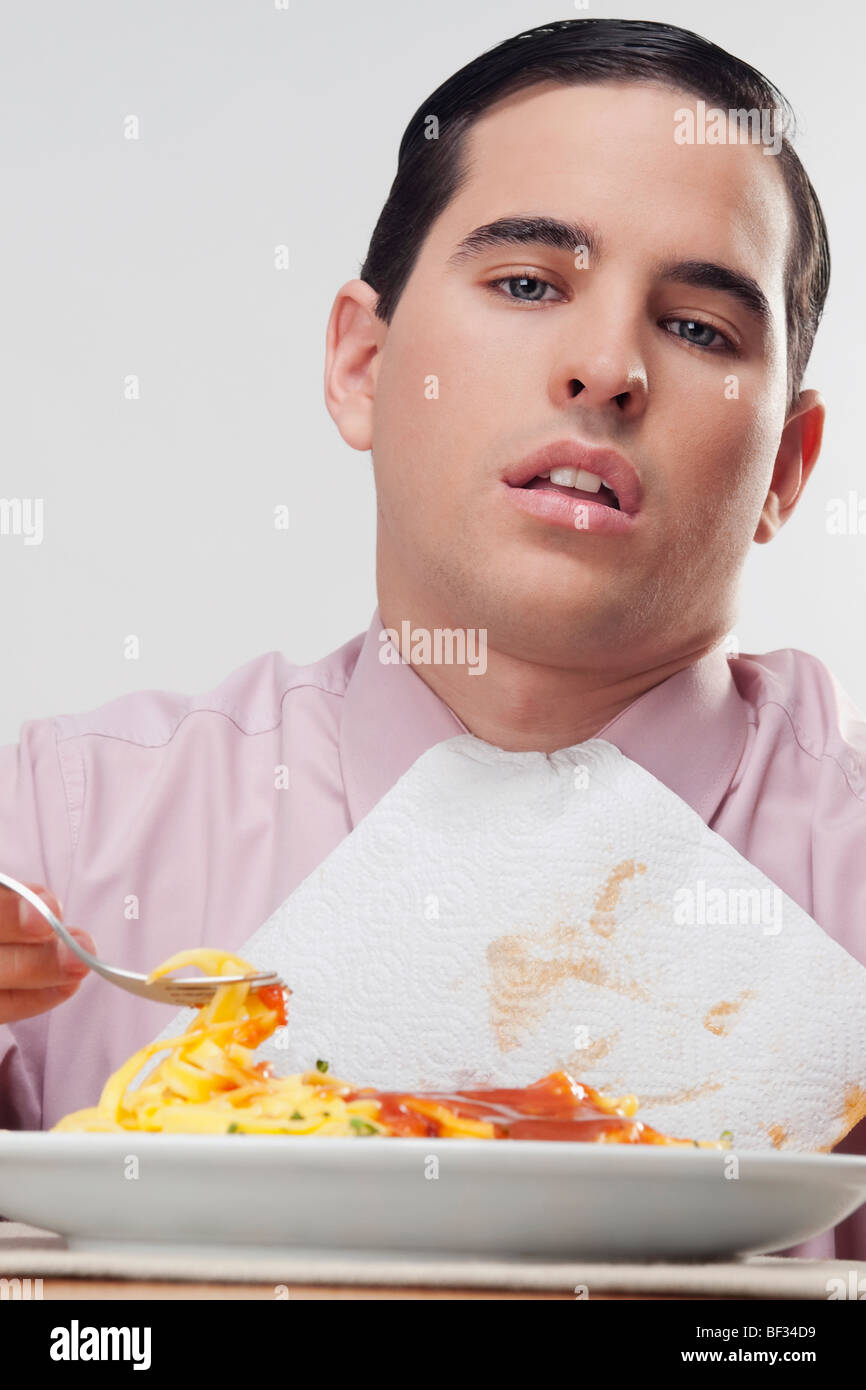 A messy plate of spaghetti hi-res stock photography and images - Alamy