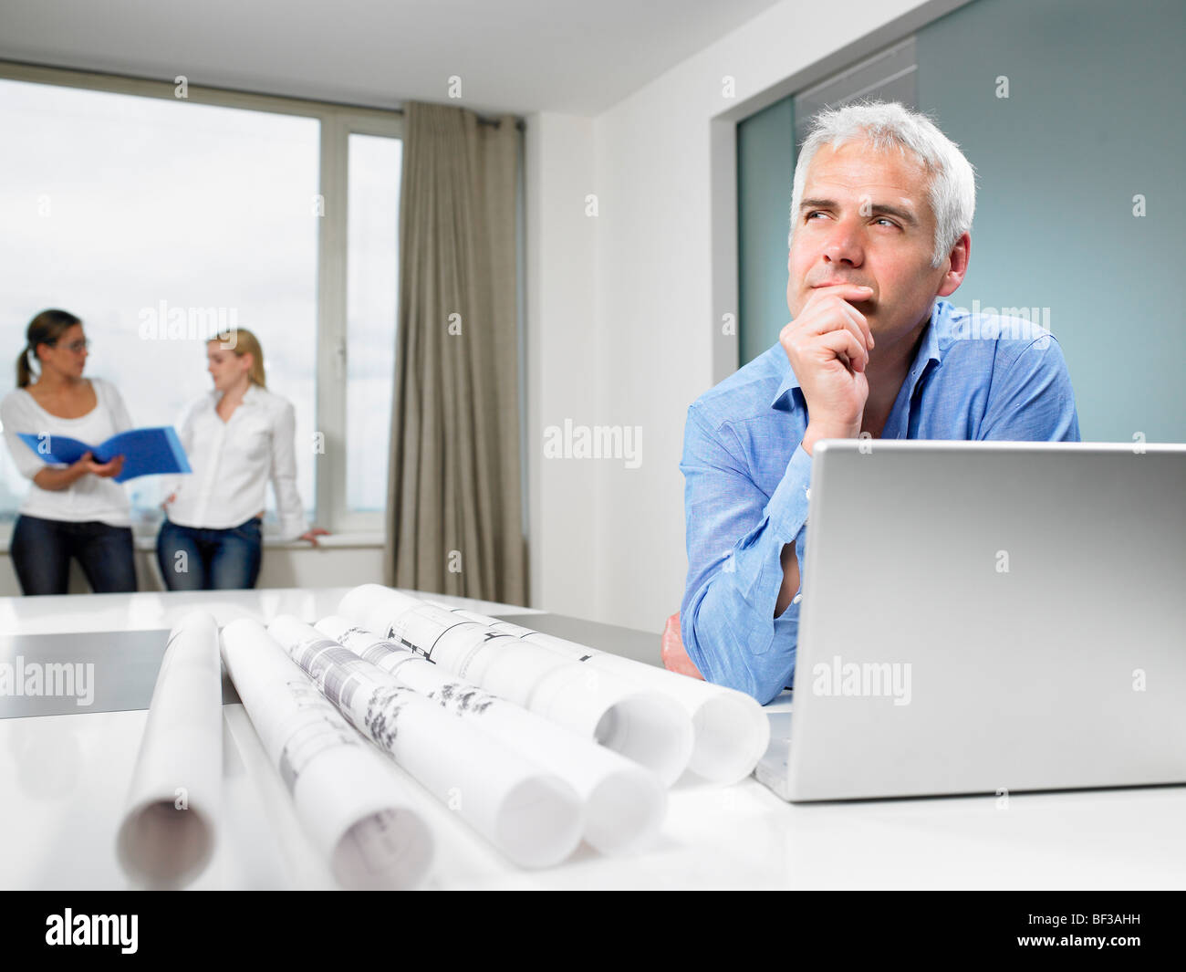 Architect dreaming at the office Stock Photo - Alamy